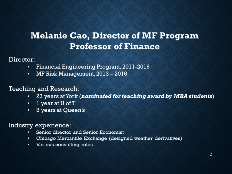 Learn about the Financial Engineering Graduate Diploma Program at ...